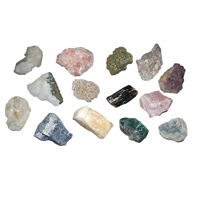 XXl - ca. 10 kg Mineralien Rohsteine Sammlung 14 Stück, 83,71